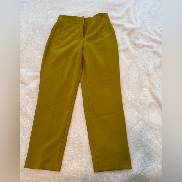Zara | Pants & Jumpsuits | Zara Pants With A High Waist Mustard Yellow ...